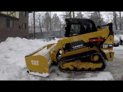 Cat 289d 259d Pushing Snow Youtube