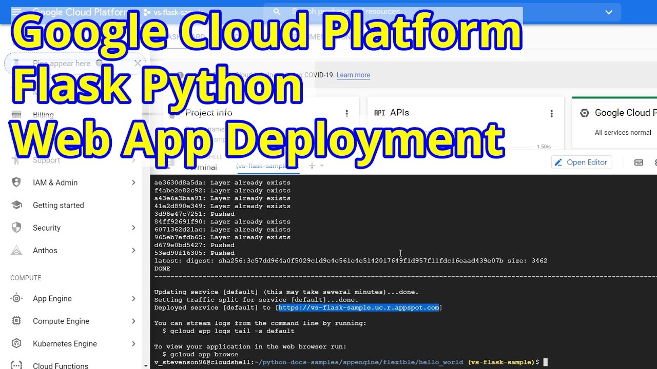 Google Cloud Platform Flask Python App Deployment Youtube