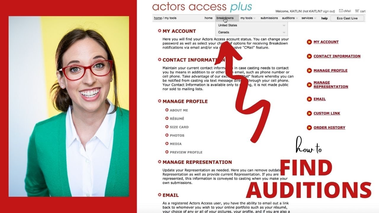 How To Submit To Casting Breakdowns On Actors Access Where To Find