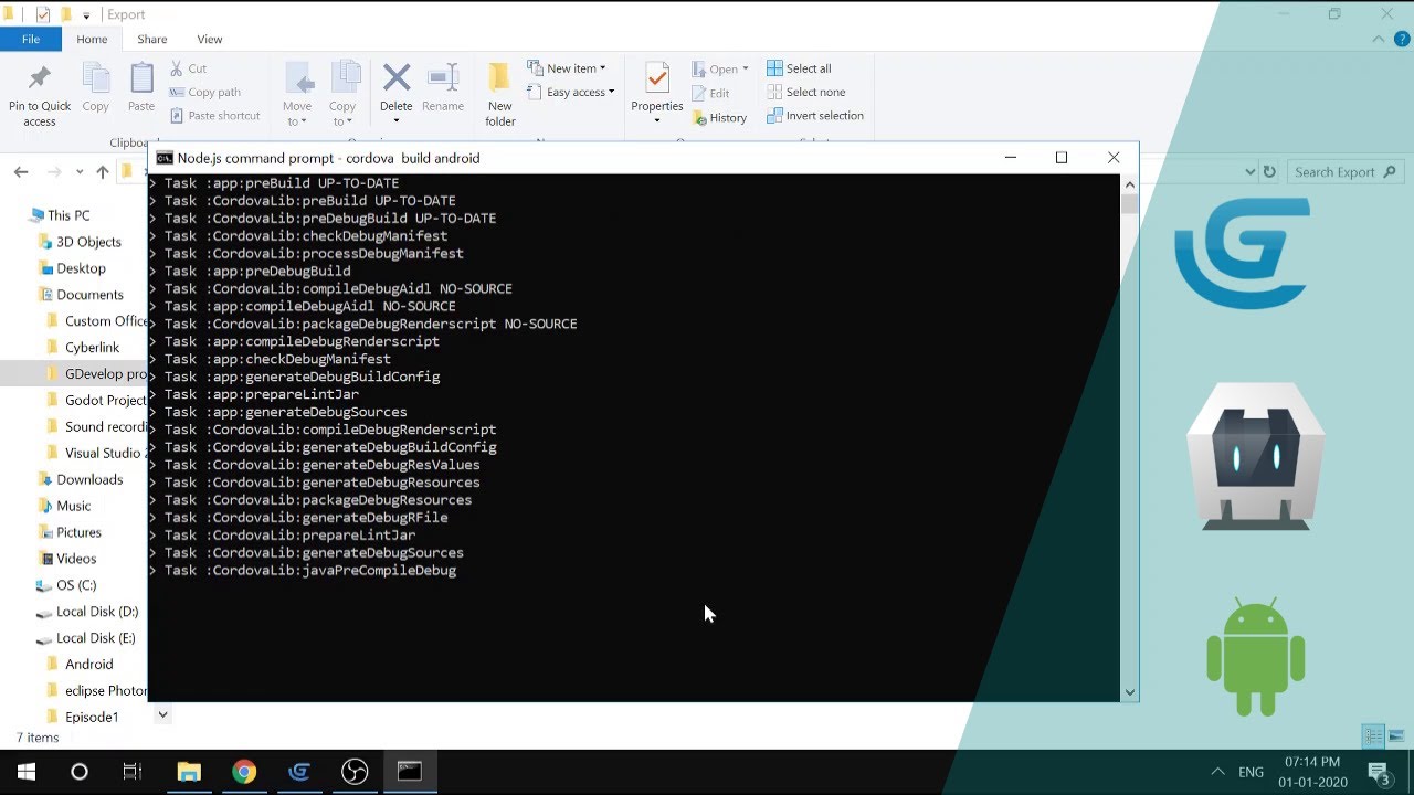 Gdevelop Mannual Android Export Offline Using Cordova Youtube