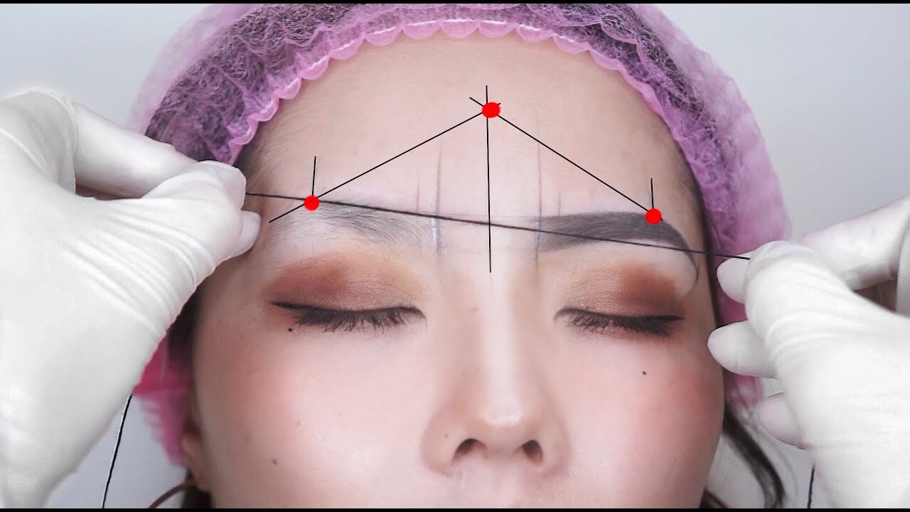 Eyebrow Mapping Tutorial With Thread How To Make Eyebrows Even For