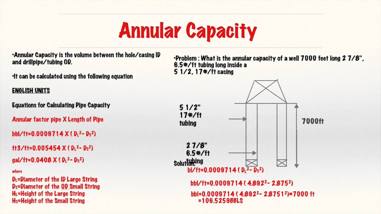 Oilfield Math Part 3 Youtube