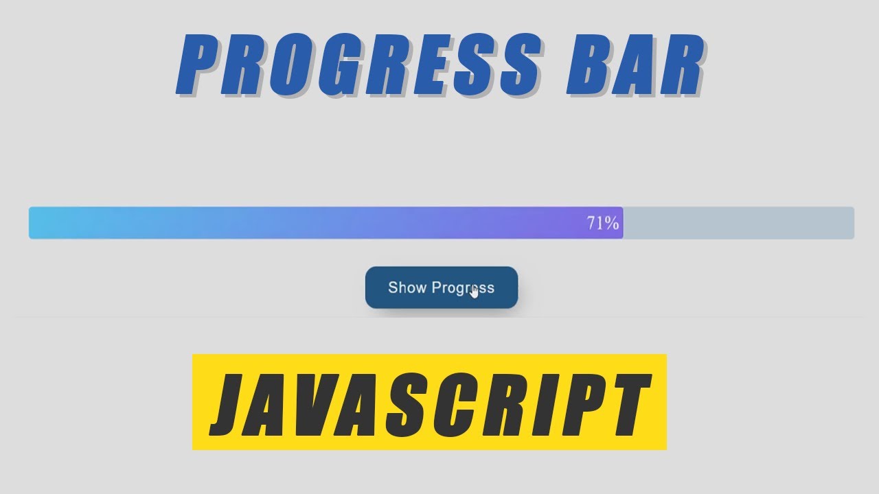 How To Make Progress Bar Animation Using Html Css And Javascript Youtube