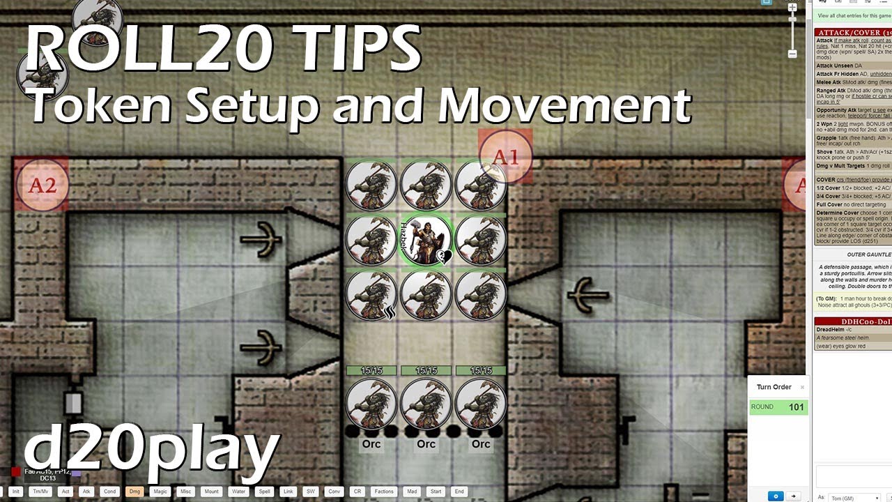 Roll20 Tips Token Setup And Movement For D D Youtube