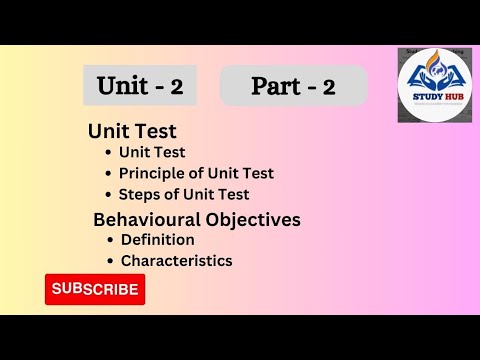 B Ed 2nd Semester Assessment Of Learning Unit Test Behavioural