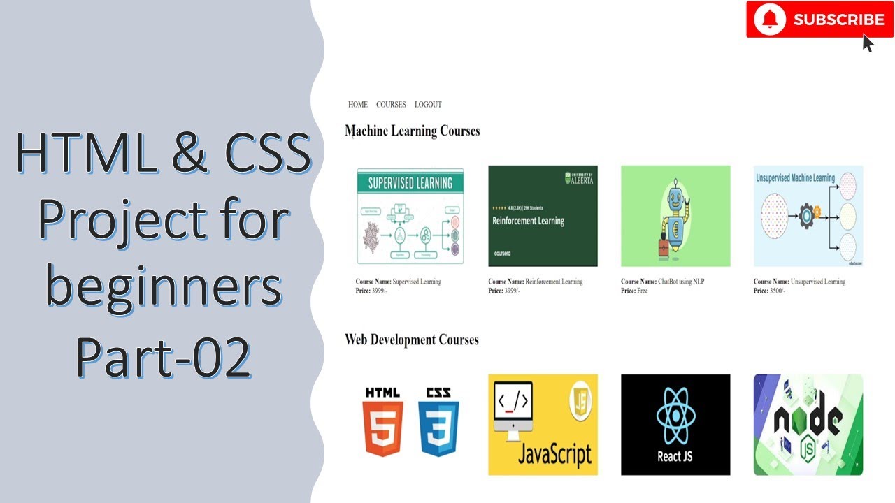 06 Html Css Projects For Beginners Part 02 Youtube