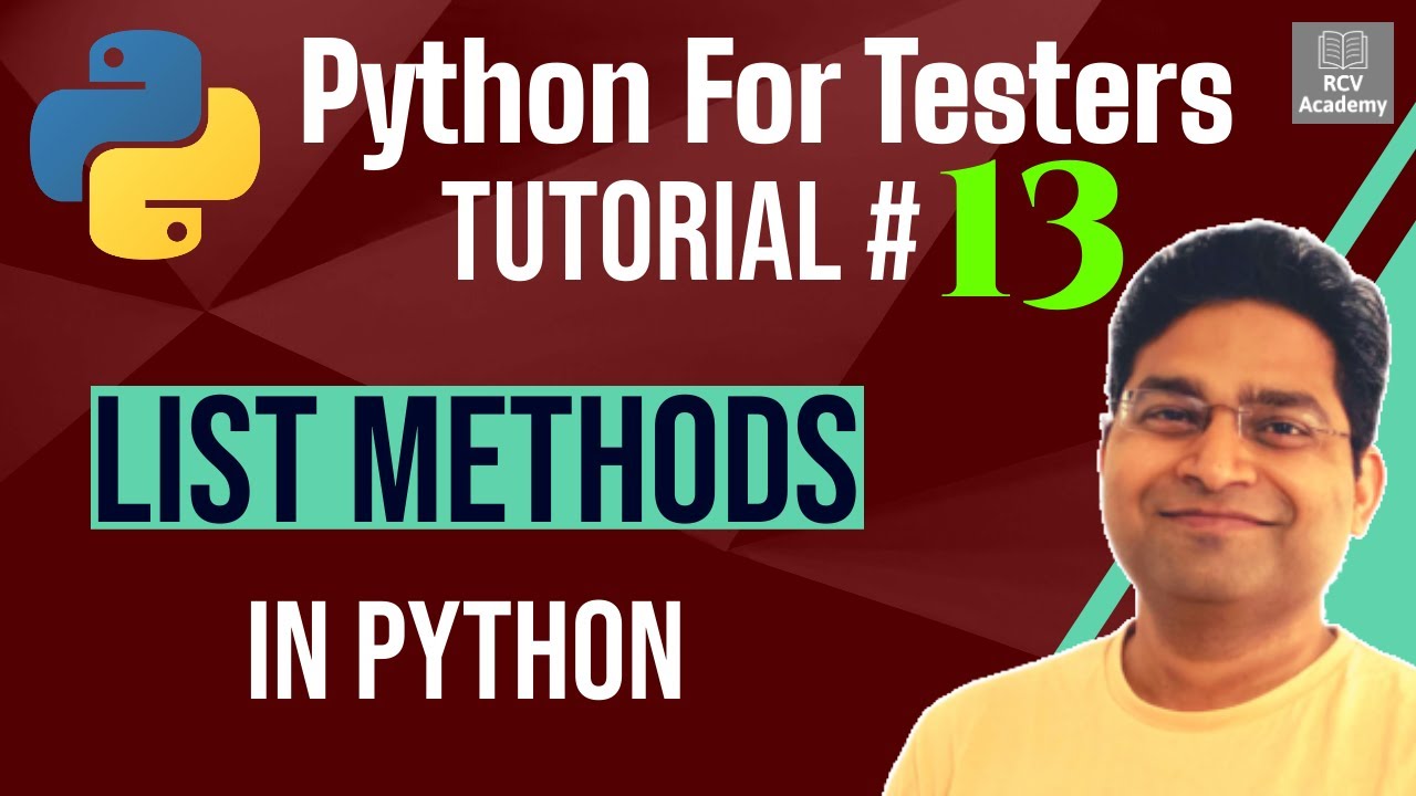 Python For Testers 13 List Methods In Python Youtube