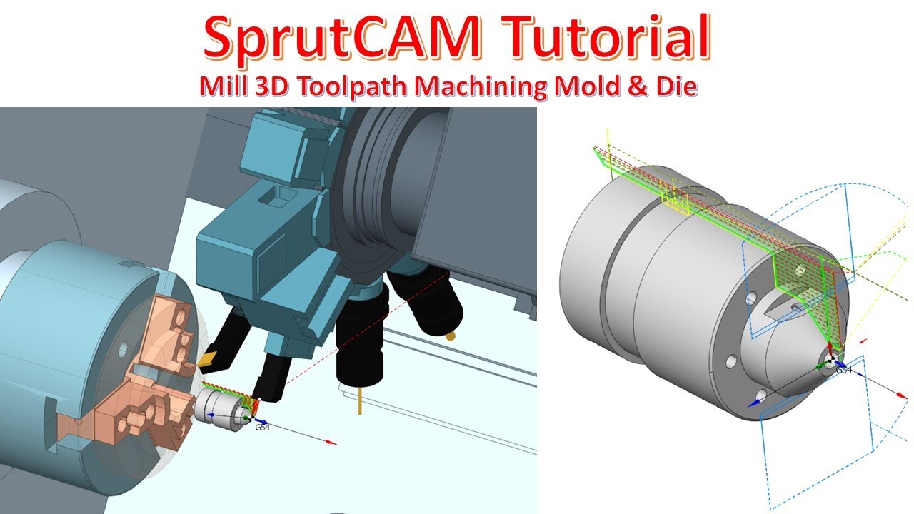 Sprutcam Tutorial 116 How To Creater Toolpath Turn Mill Basic