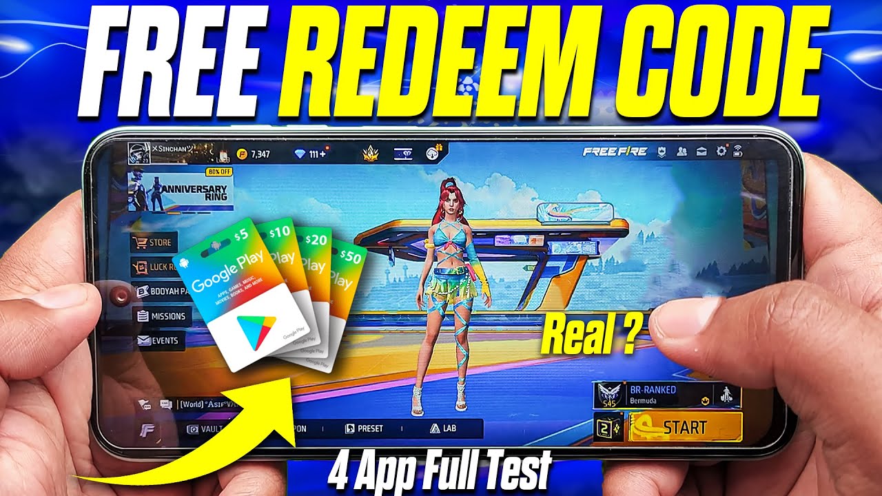 Using Free Redeem Code App From Play Store In Free Fire Youtube