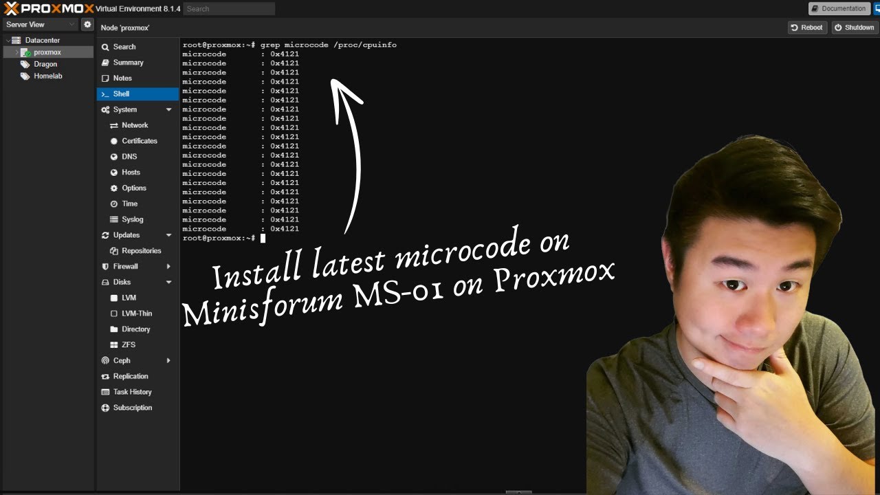 Updating Microcode On Minisforum Ms 01 Proxmox Youtube