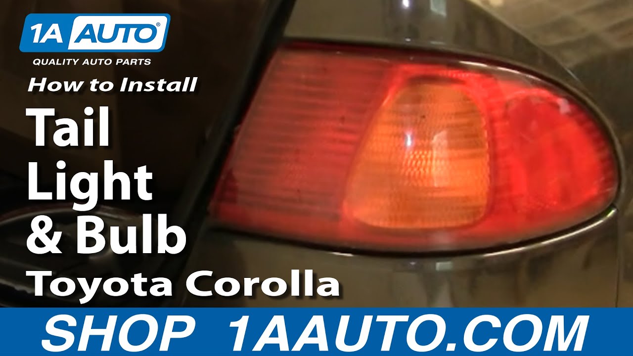 How To Replace Tail Light 98 02 Toyota Corolla Youtube