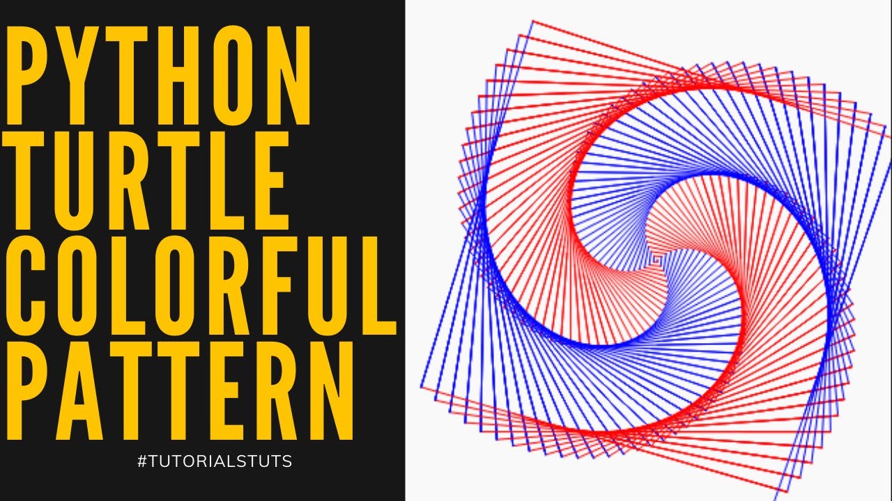 Spiral Pattern In Python Turtle Python Turtle Graphics Tutorial Youtube