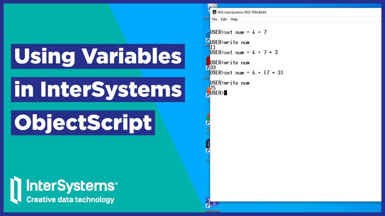 Using Variables In Intersystems Objectscript Youtube