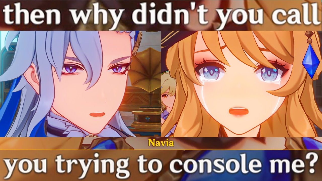 Neuvillette Made Navia Cry Fontaine Cutscene Genshin Impact Youtube