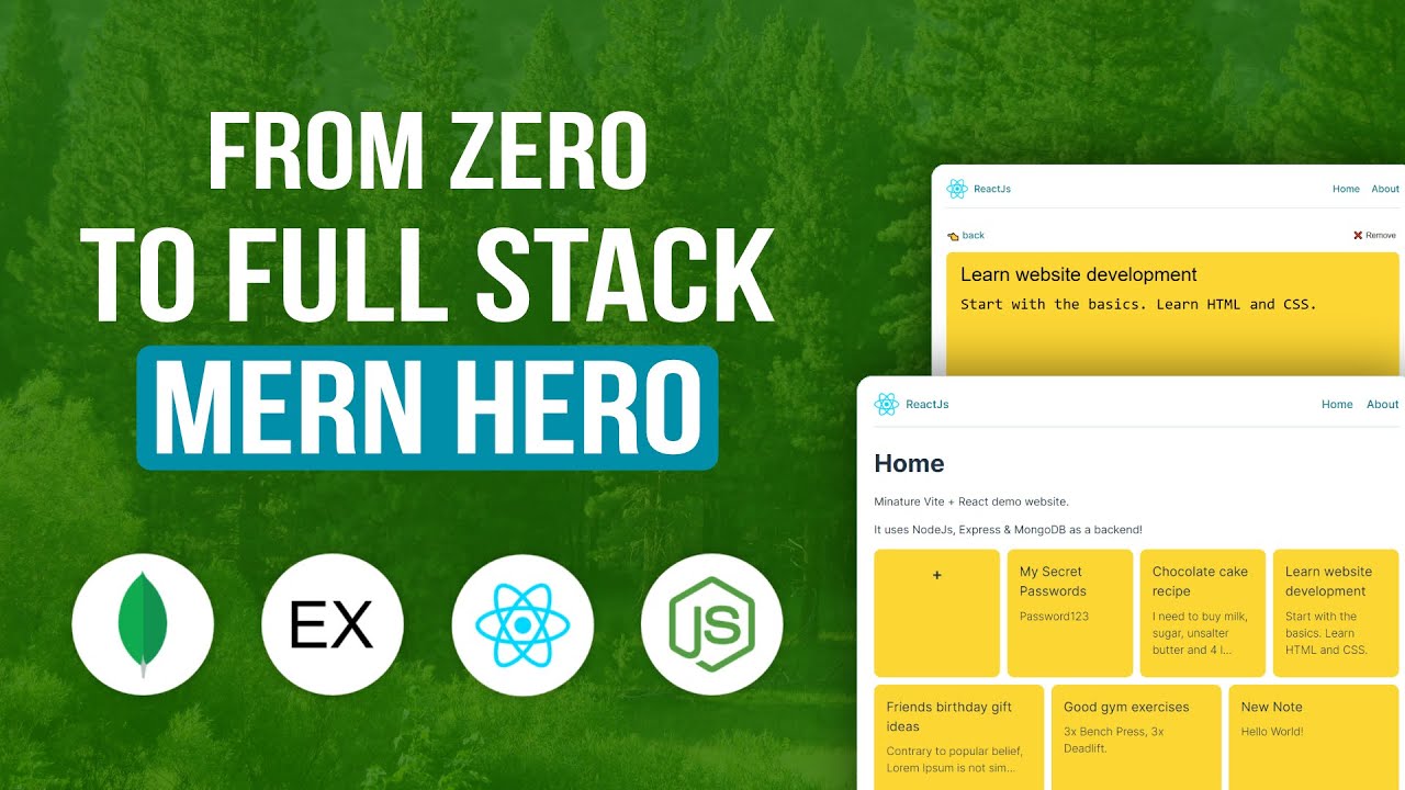 Mern Stack Crash Course Mongodb Express React Nodejs Youtube