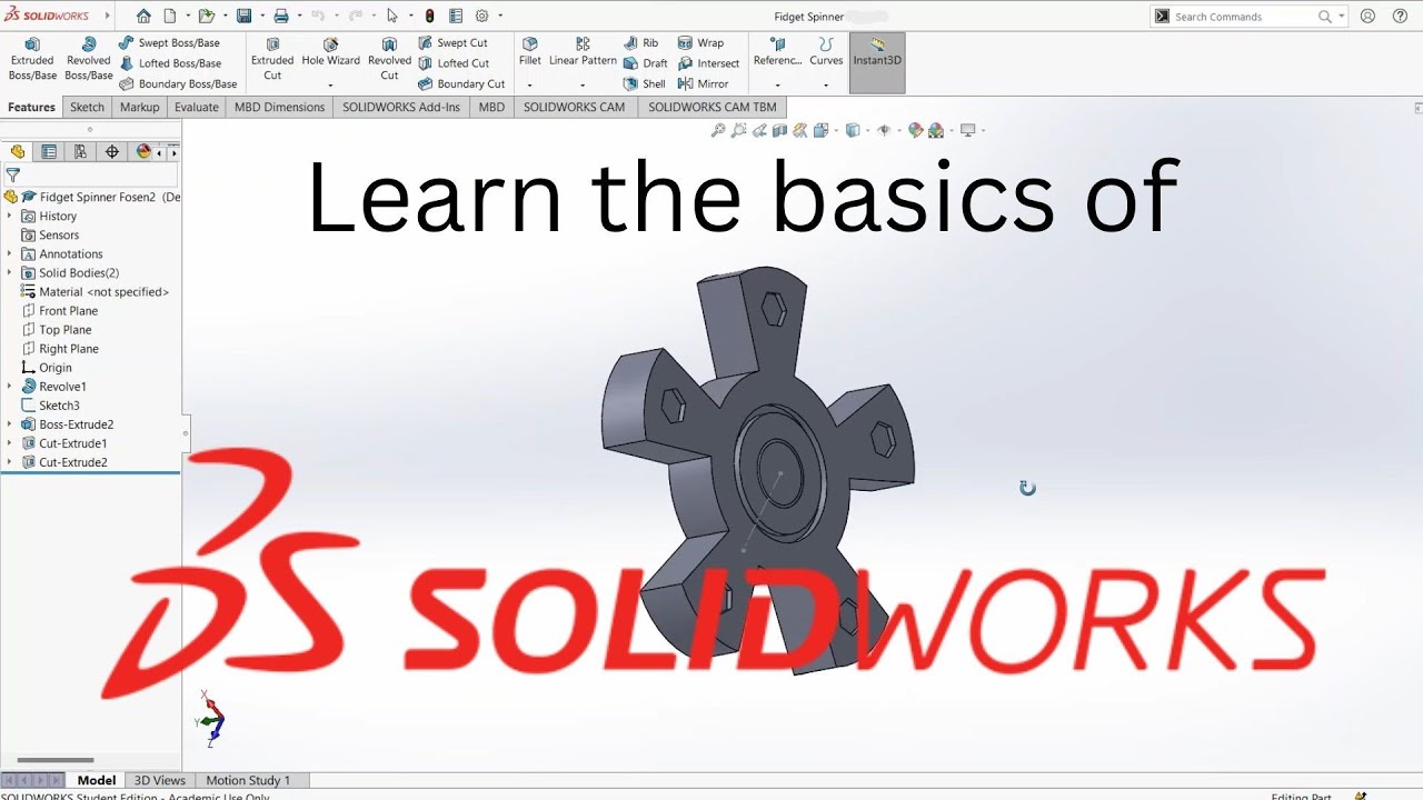 Learn Solidworks Tutorial 1 The Basics Youtube