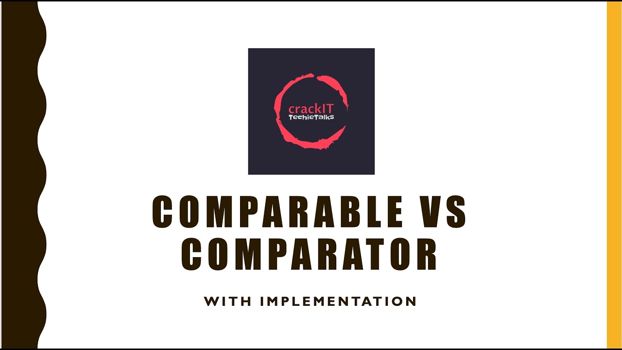 Java Comparable Vs Comparator Interfaces Youtube