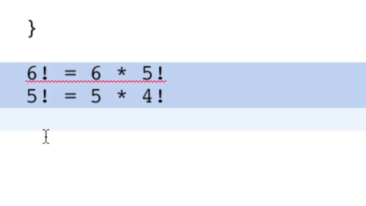 Recursive Algorithms Factorials Youtube