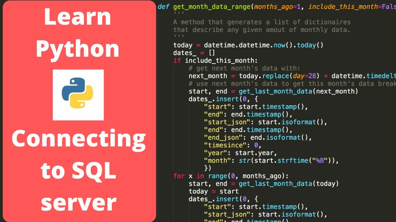 Connecting To Sql Server With Python Python Programming For Beginners