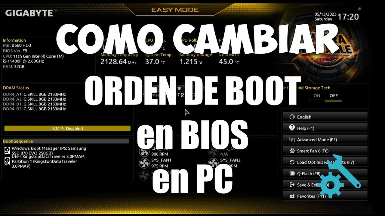 Cambiar Orden De Arranque O Booteo Bios Uefi En Pc Youtube