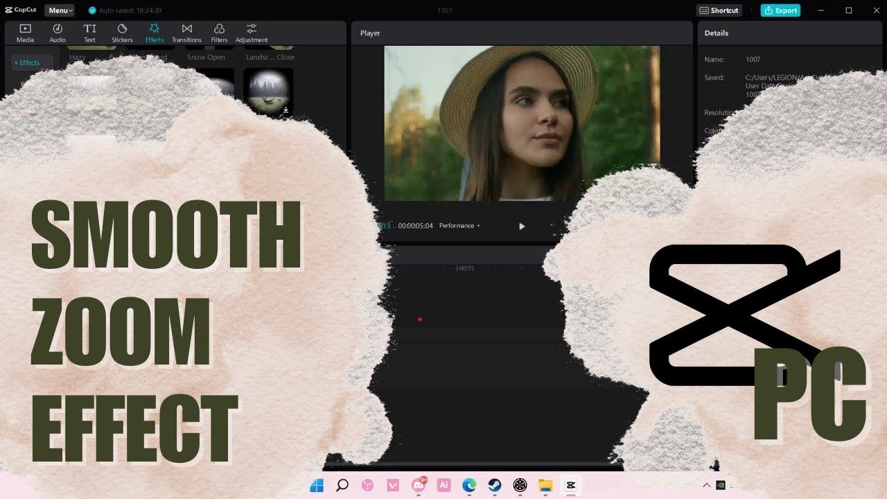 Smooth Zoom Effect Tutorial On Capcut Pc Youtube