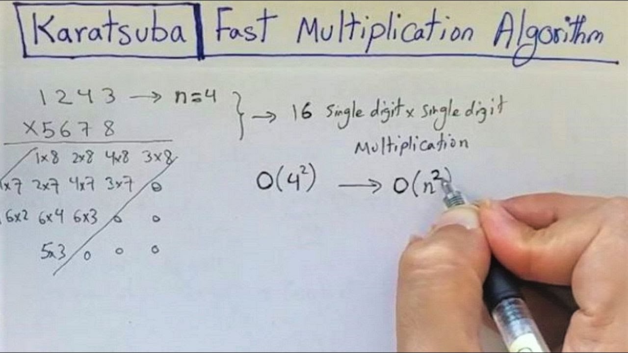 Karatsuba Algorithm Explained With Examples Youtube