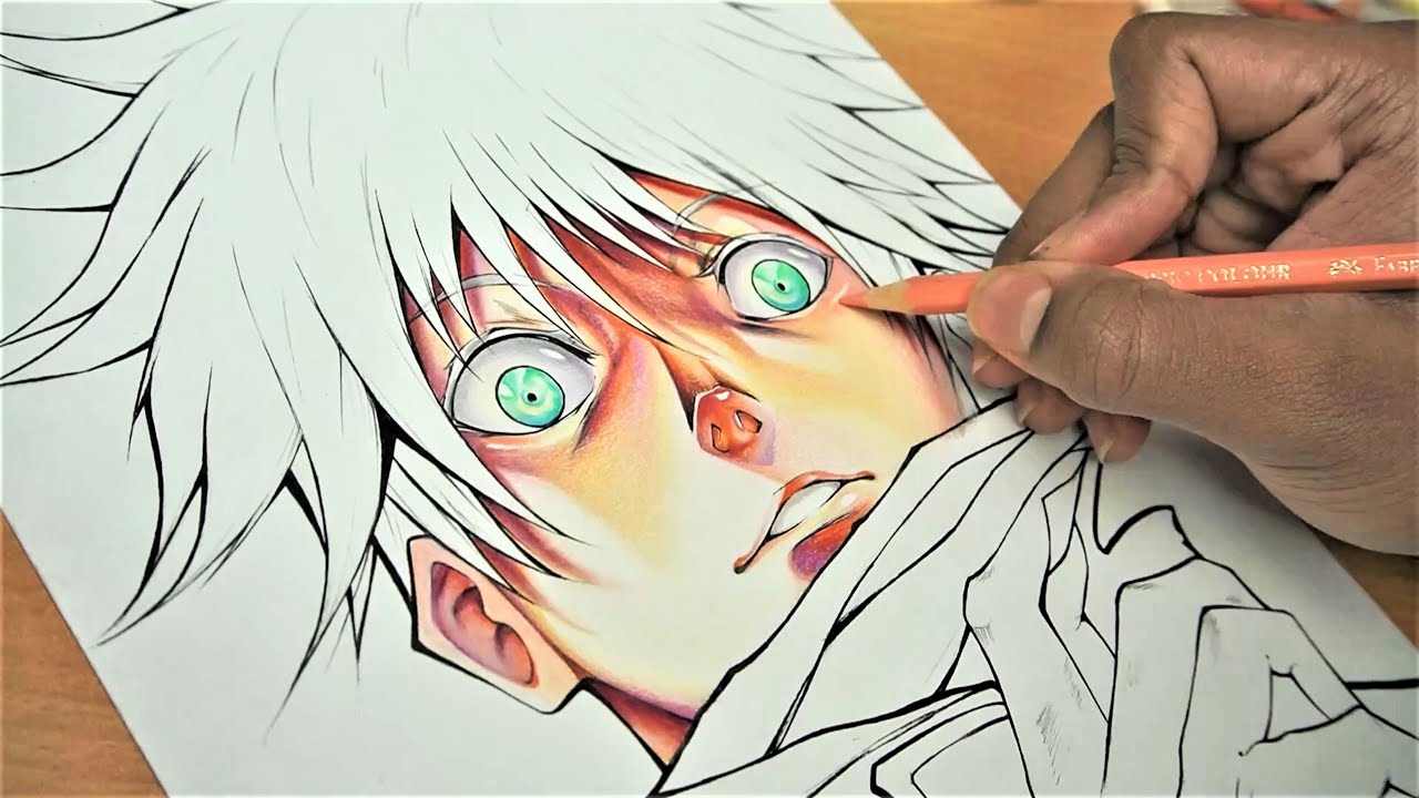 Gojo Satoru Eyes Anime Drawing