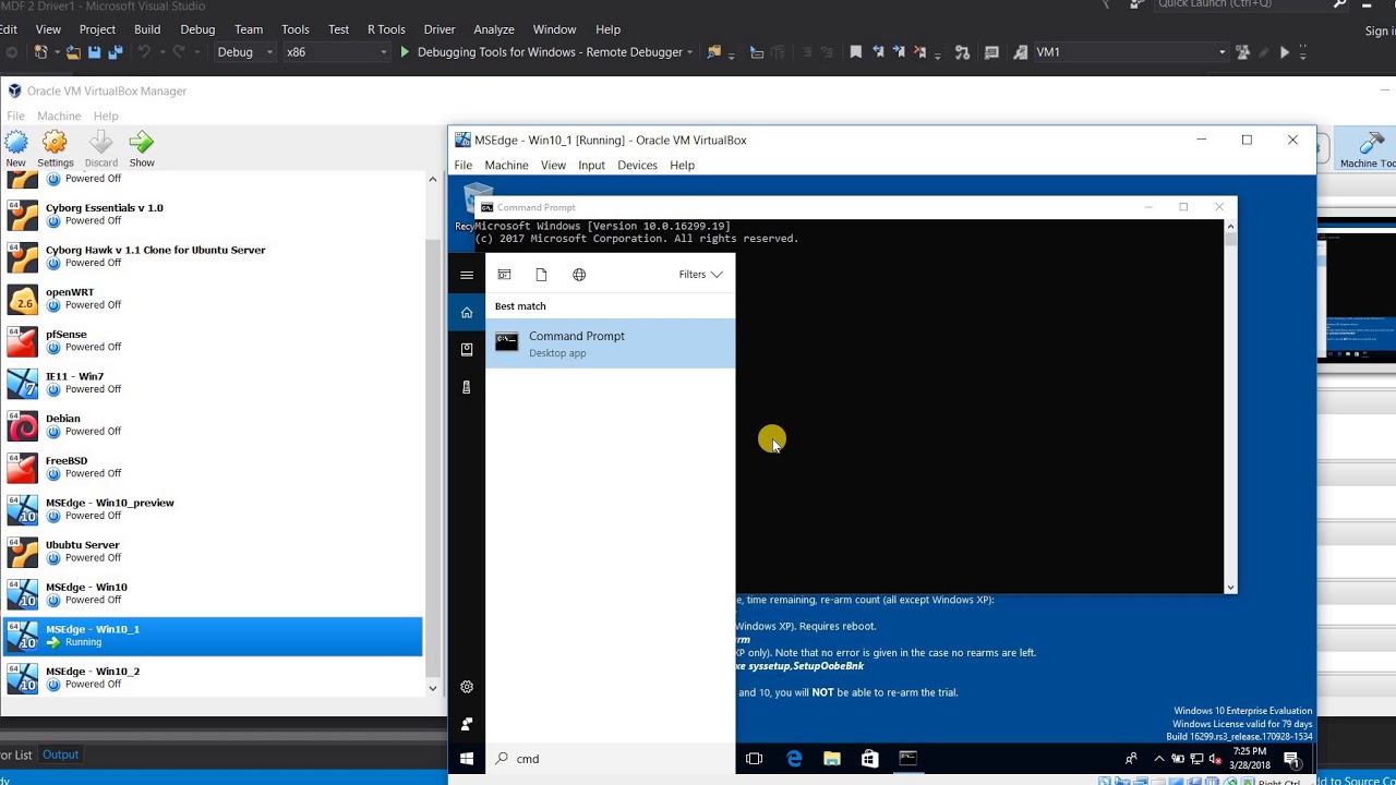 Reverse Engineering Attach Windows Kernel Mode Debugger To Virtual