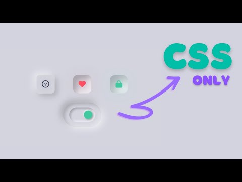Create Neumorphic Toggle Switch Html Css Javascript Youtube