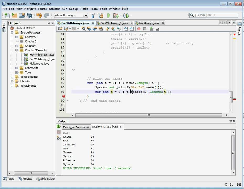 Java Programming Creating Multidimensional Arrays 4 Youtube