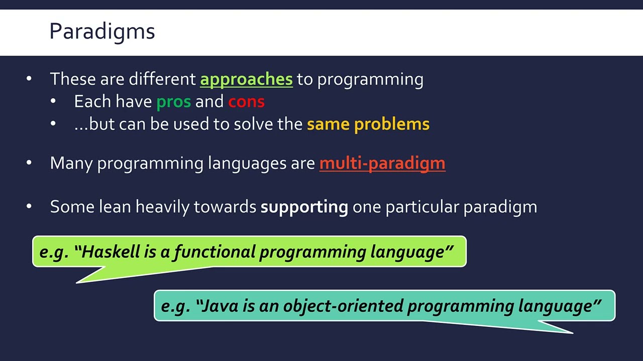 What Are Programming Paradigms Youtube