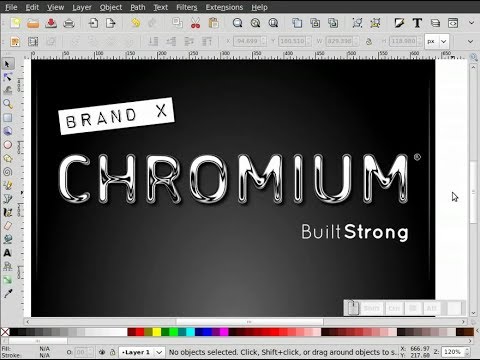 Heathenx Inkscape Tutorials Episode 105 Chrome Effect Youtube
