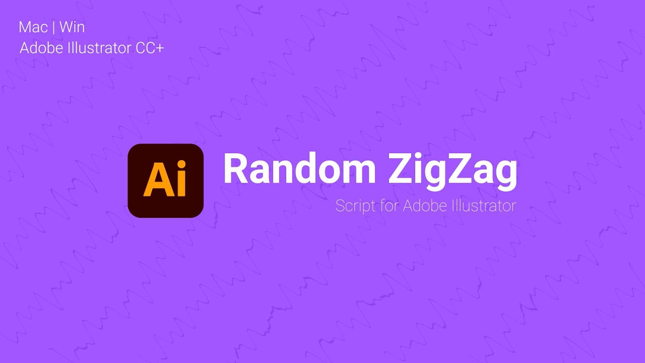 Random Zigzag Adobe Illustrator Script Youtube
