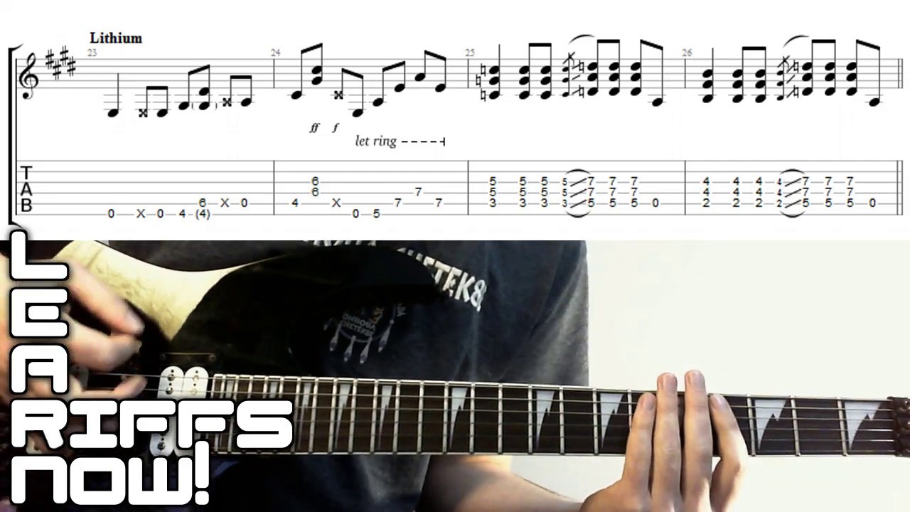 Lithium Guitar Chords
