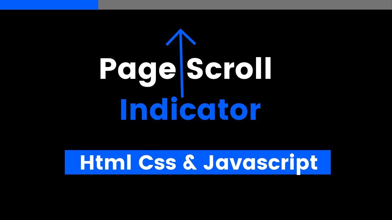How To Create Scroll Indicator Html Css Javascript Page Progress Bar