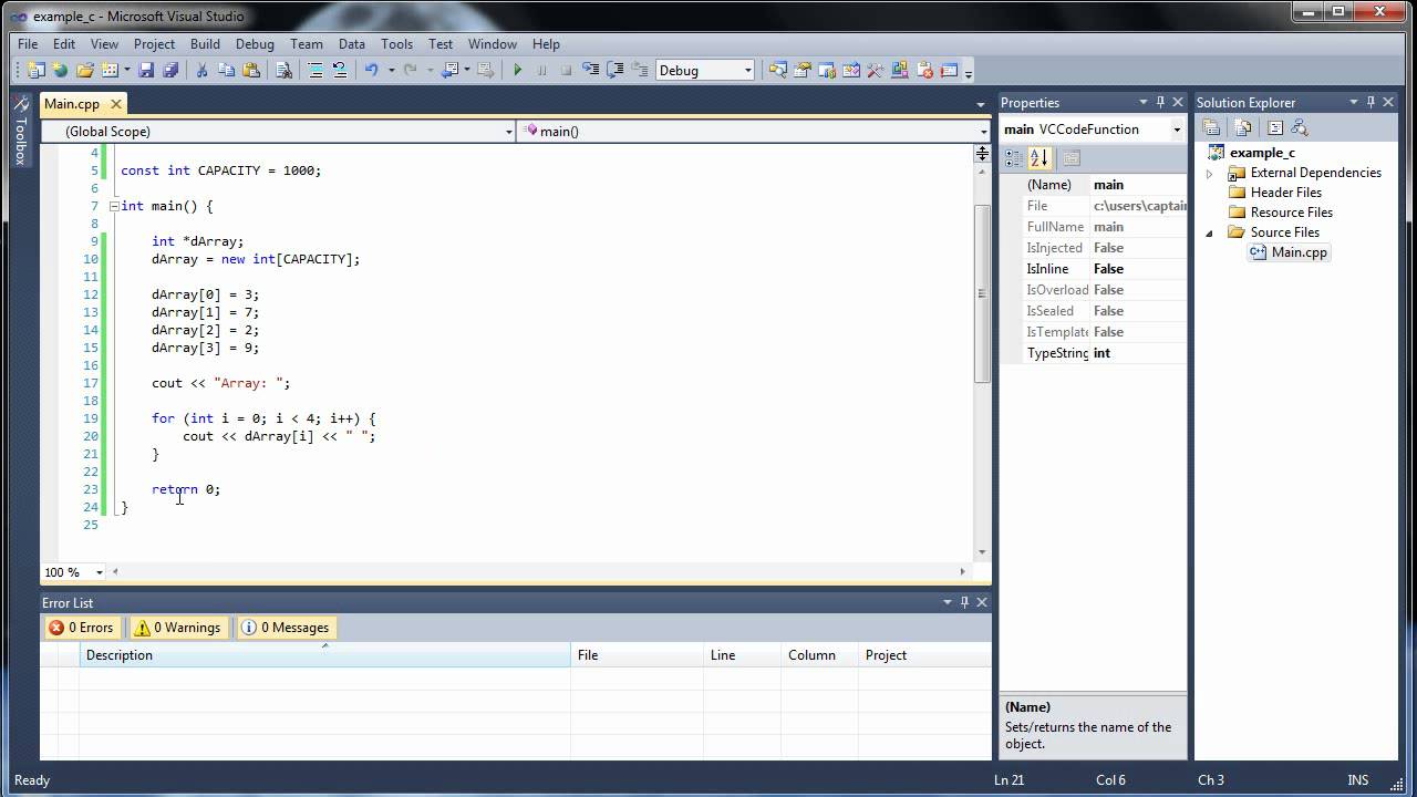 C Tutorial 27 Dynamic Arrays Youtube