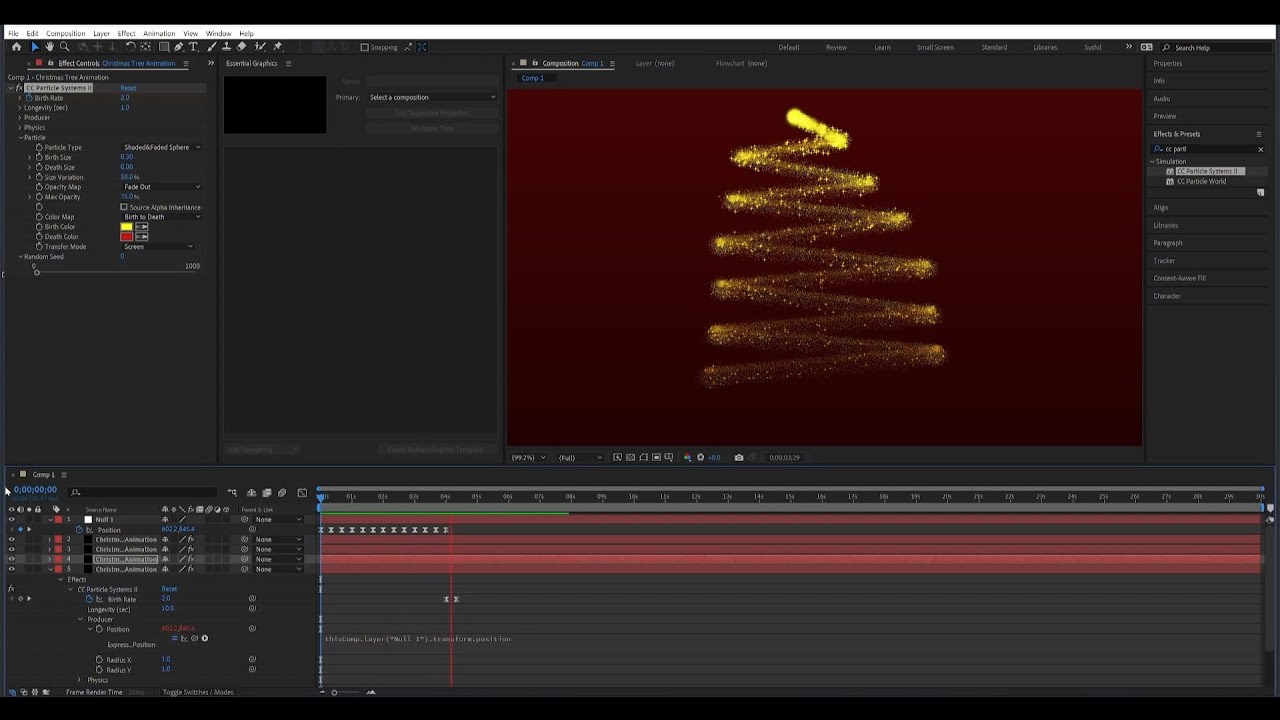 Christmas Tree Animation In After Effects After Effects Tutorial