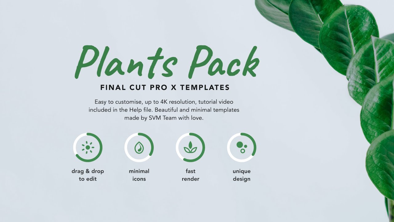 Plants Pack Final Cut Pro X Templates Youtube