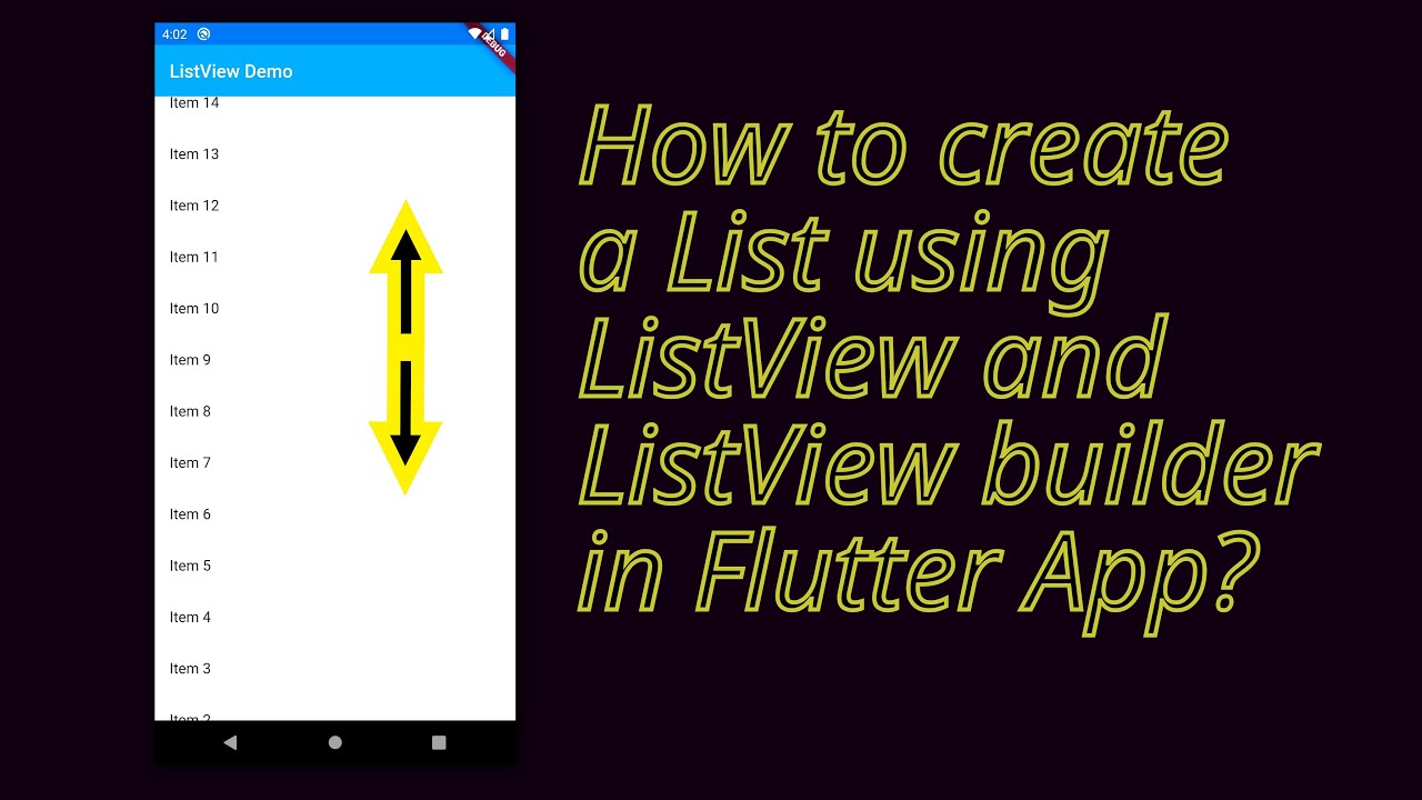 Listview And Listview Builder In Flutter App Devkage Youtube