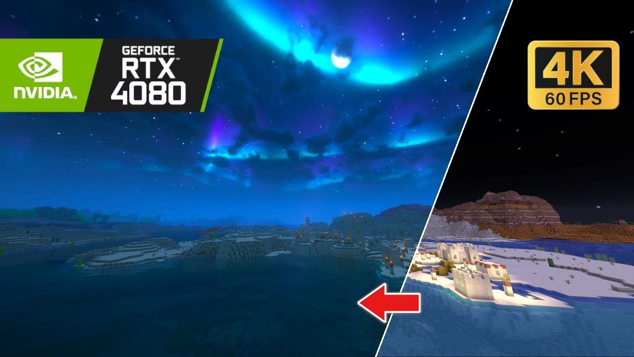 4k 60fps Insane Render Distance Shader Comparison Rethinking