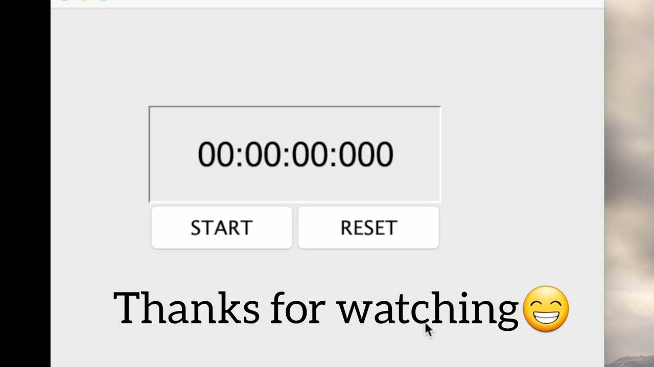 Stopwatch Using Java Language Youtube