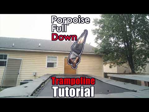 Porpoise Full Down Back Bounce Front Flip Trampoline Tutorial By