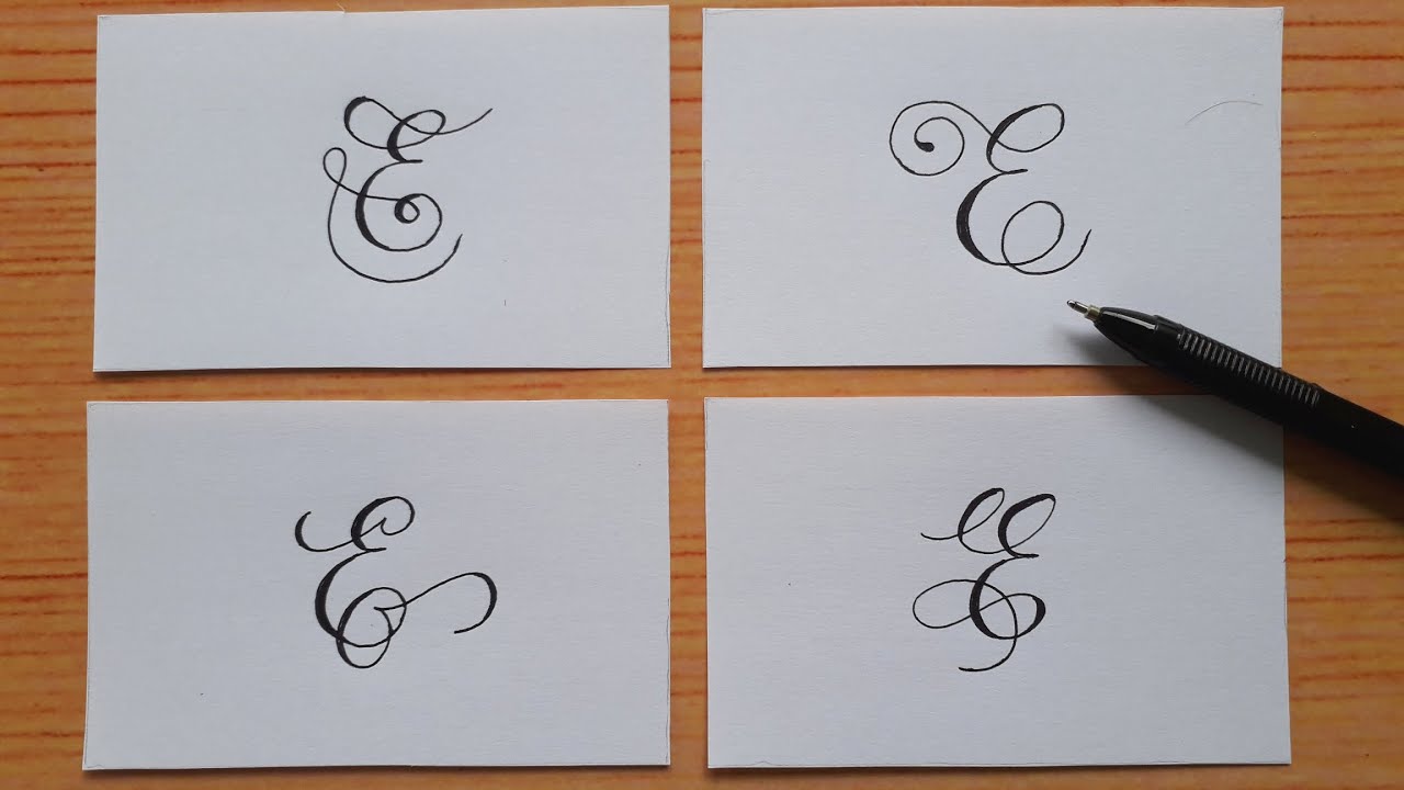 Letter E In Cursief