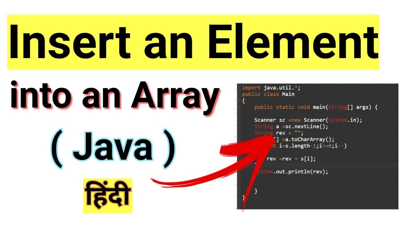 Insert An Element Into An Array In Java Insert A New Element At Any
