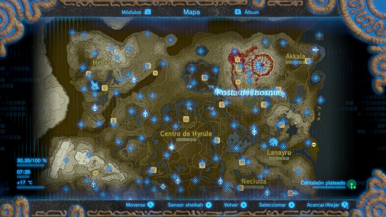 The Legend Of Zelda Breath Of The Wild Ubicación De Todos Los