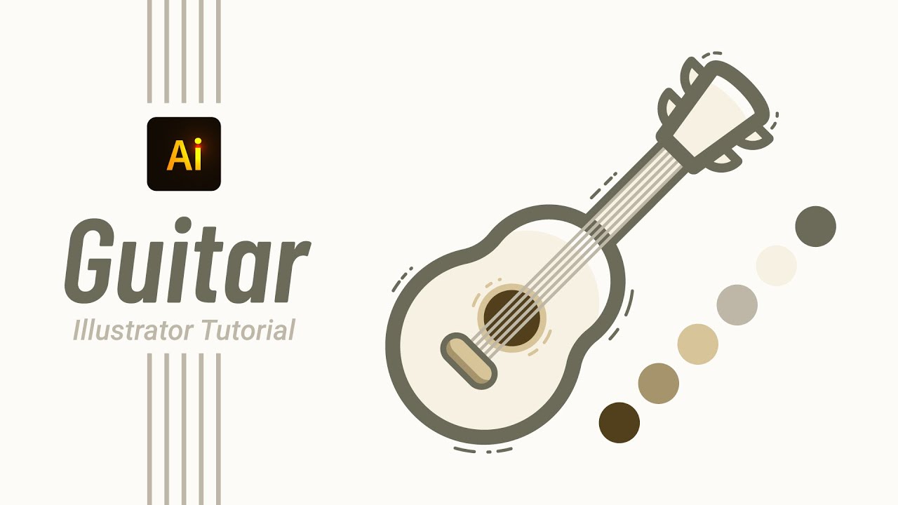 Infographic Tutorial Illustrator Beginners Guitar