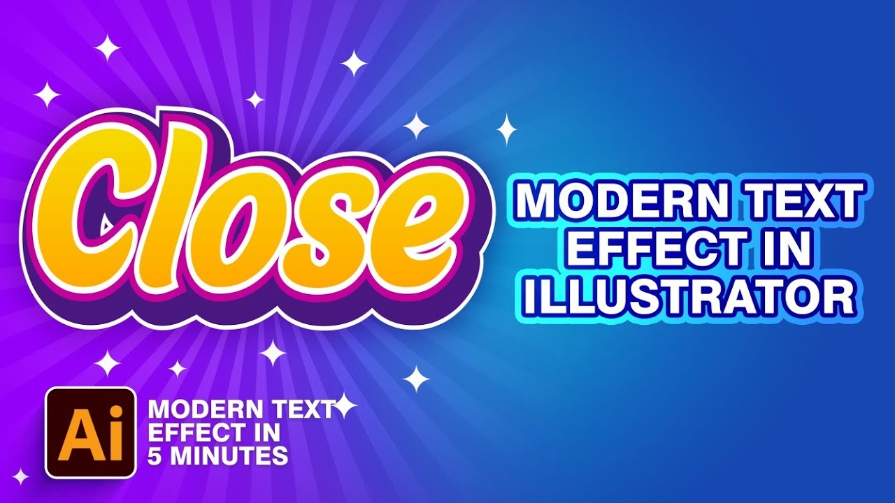 Modern Text Effect In Adobe Illustrator How To Create Eye Catching