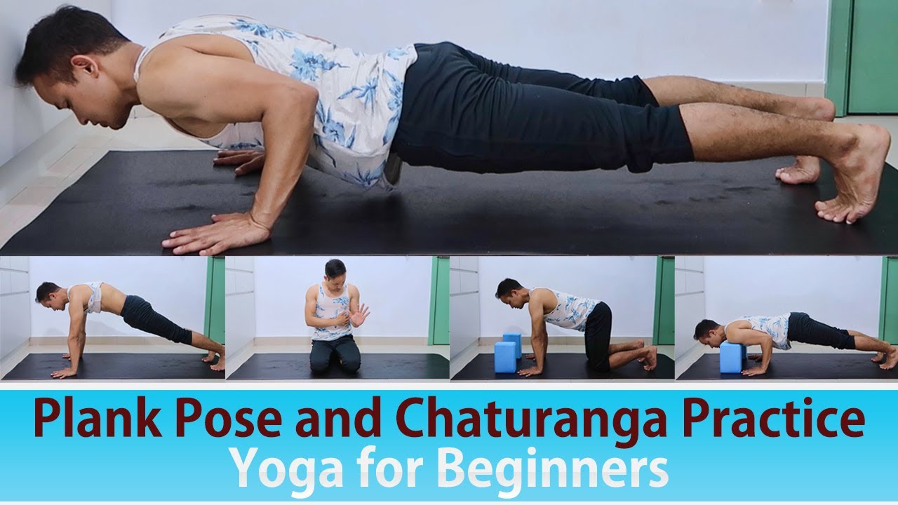 How To Do Plank Pose And Chaturanga For Beginners Youtube