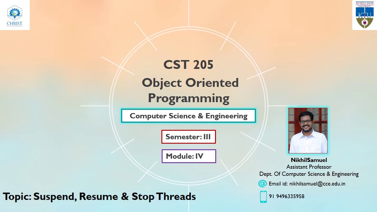 Ktu Cs205 Object Oriented Programming Using Java Youtube