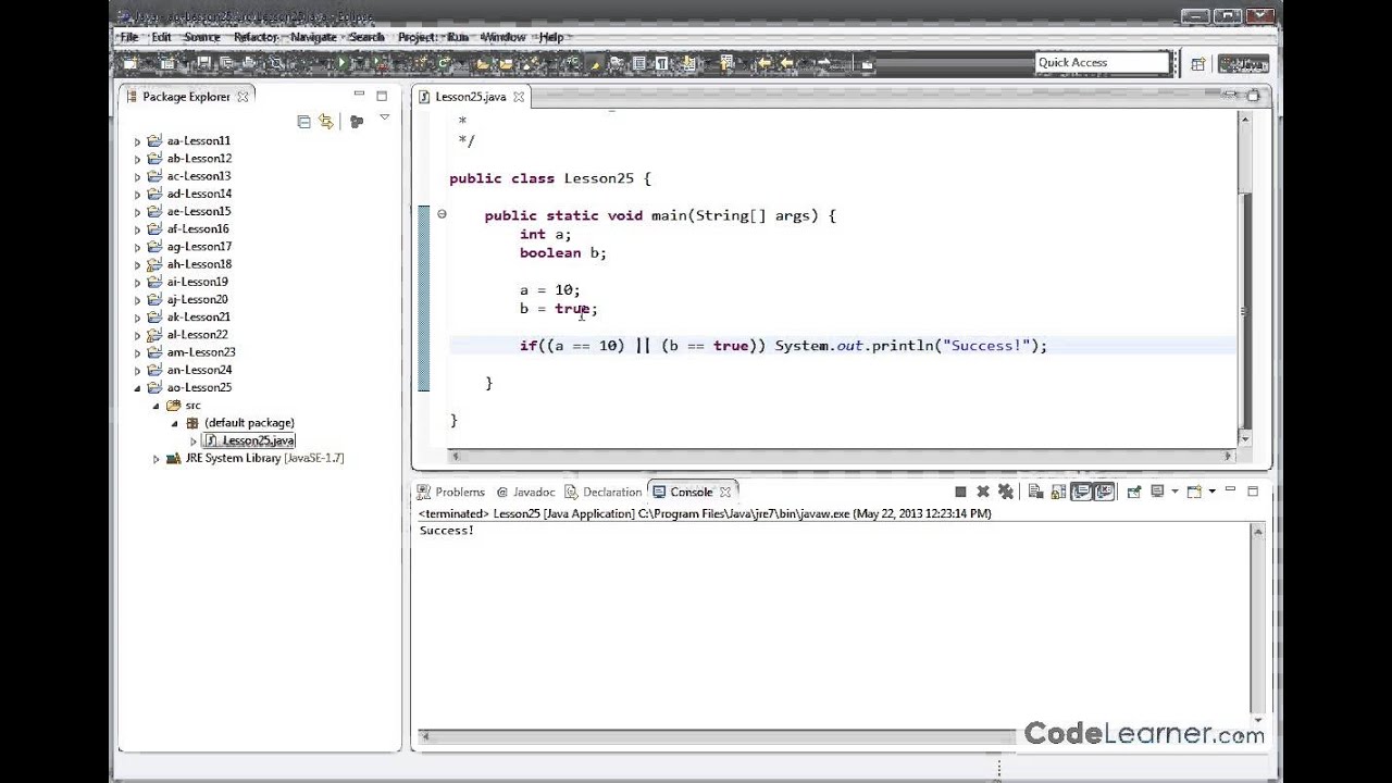 Mastering Java Programming Section 25 Logical Operators Youtube